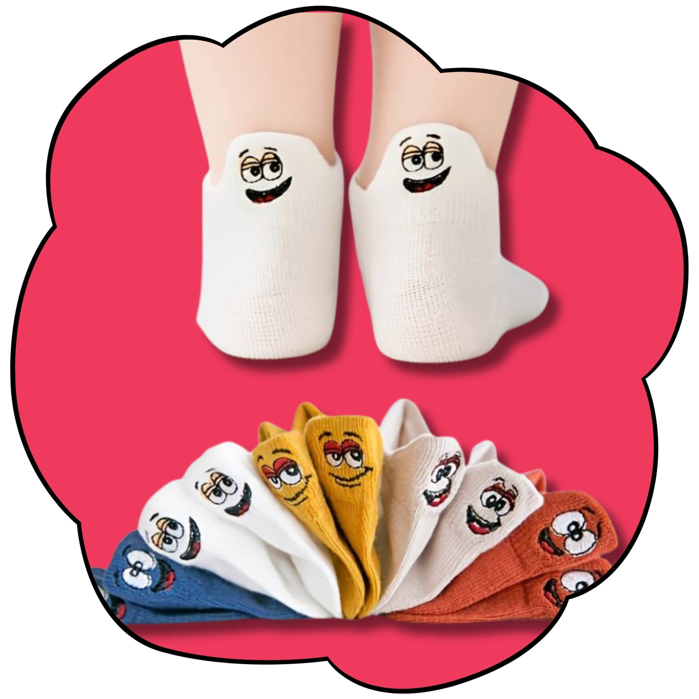 Smiley Sox 5 Colour Pack Kid Socks | Fun & Playful Designs