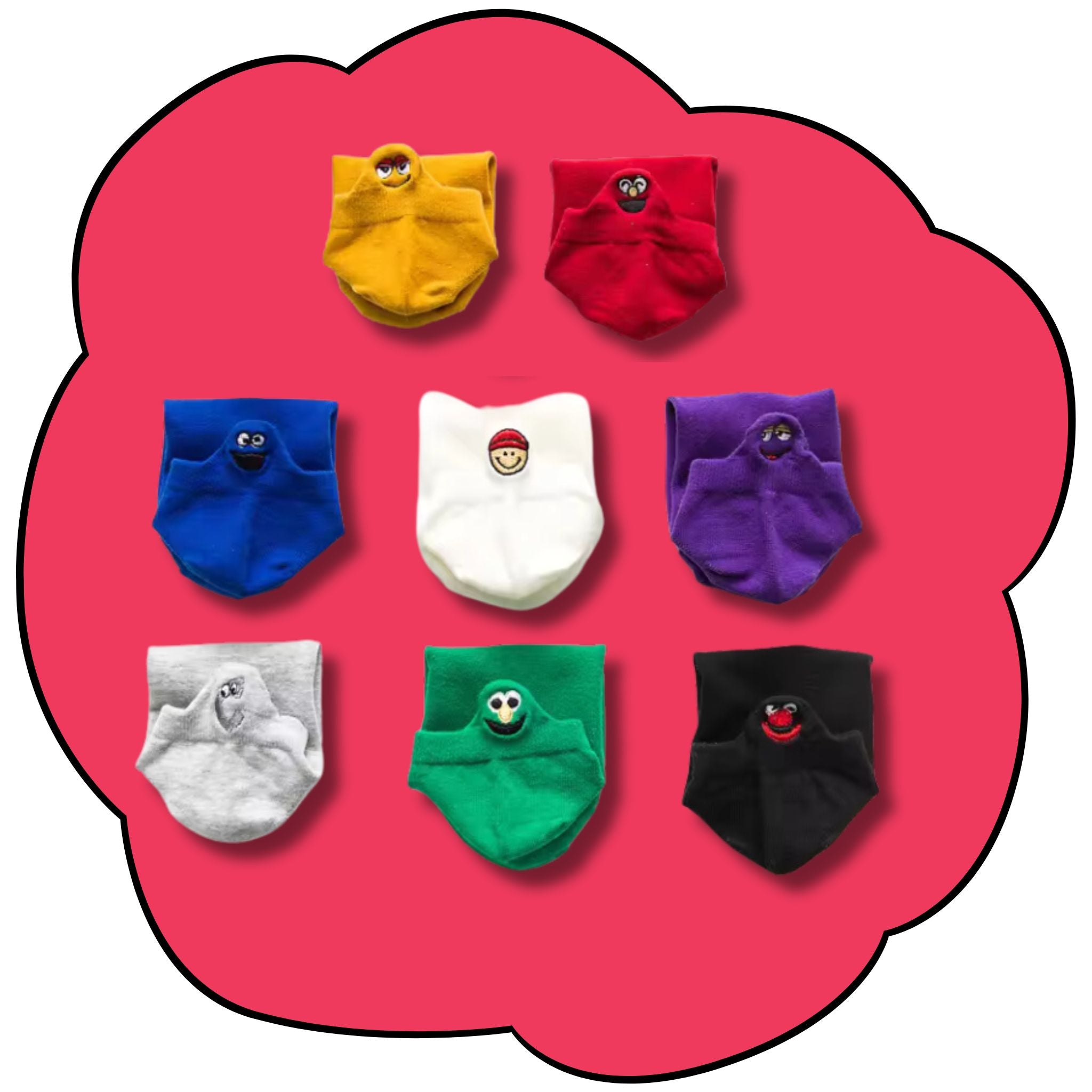 Smiley Sox 8 Colour Pack Vibrant Bundle | Fun & Stylish Socks