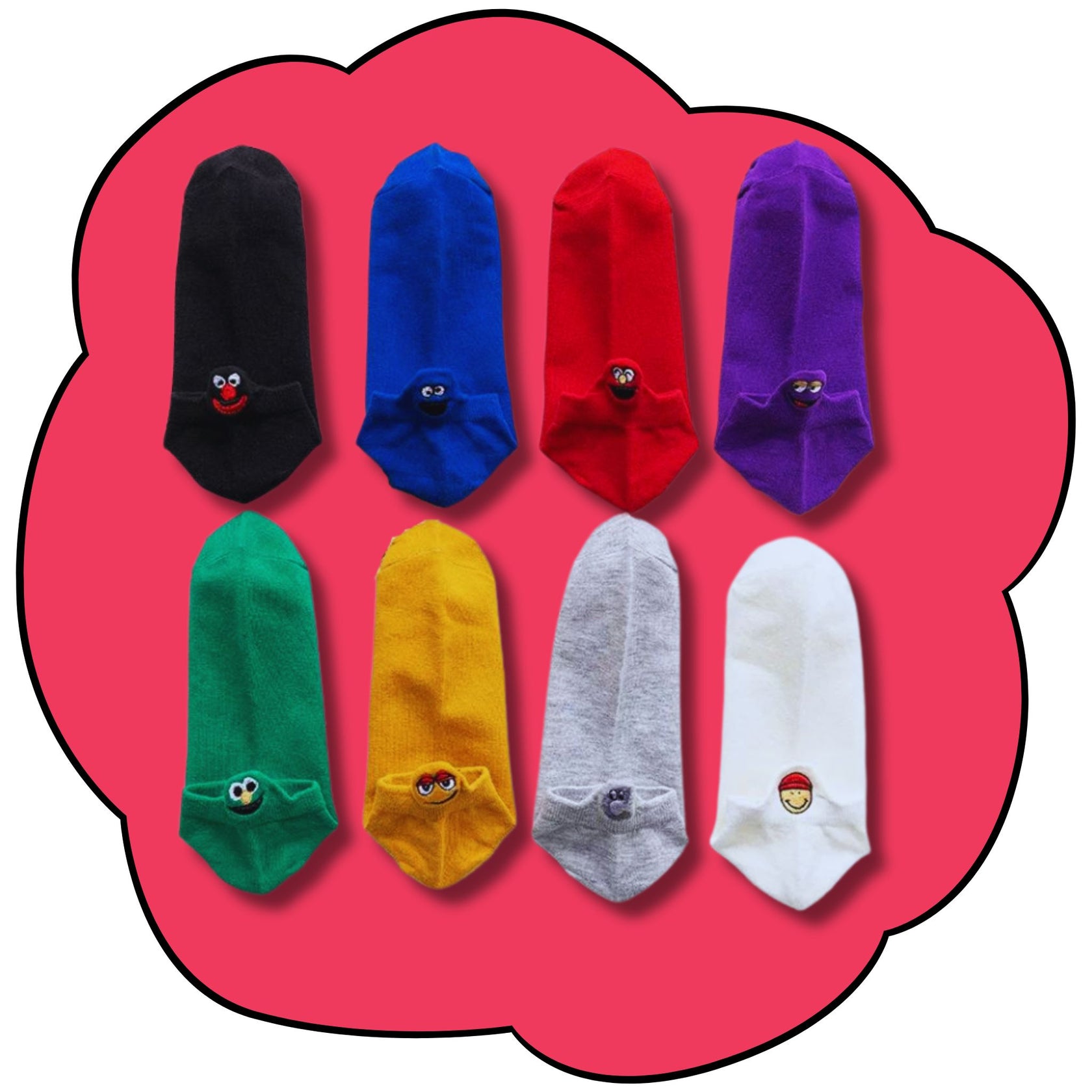 Smiley Sox 8 Colour Pack Vibrant Bundle | Fun & Stylish Socks