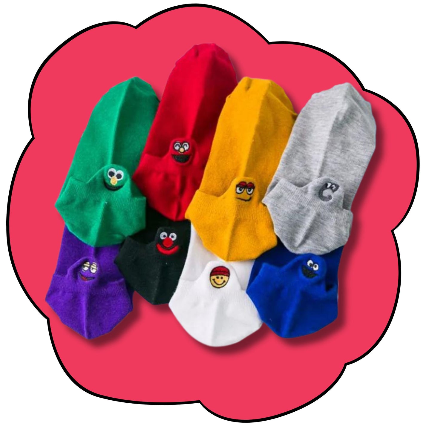 Smiley Sox 8 Colour Pack Vibrant Bundle | Fun & Stylish Socks